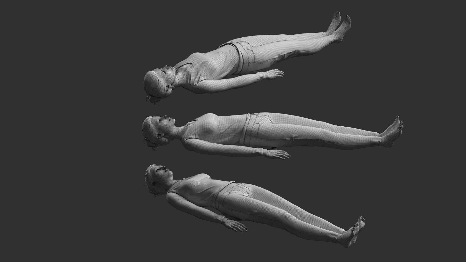 Woman Mannequin Lying 5 Poses 3D model | CGTrader