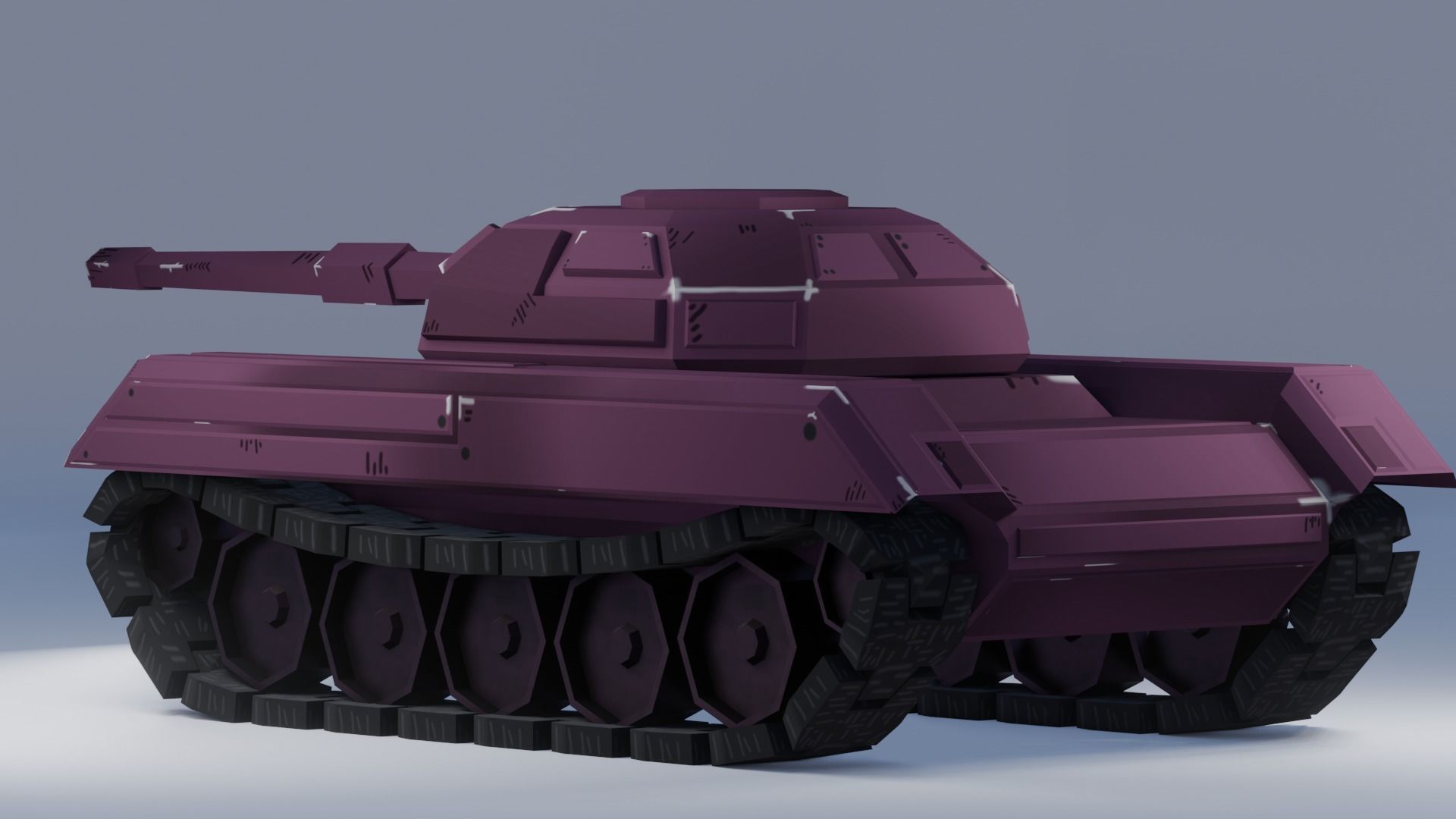 T55 - Stylized Tank 3D Model free VR / AR / low-poly 3D model rigged | CGTrader