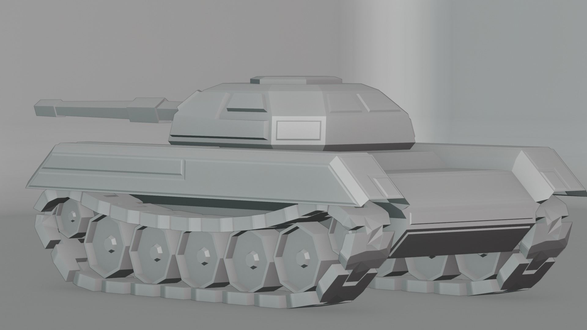 T55 - Stylized Tank 3D Model free VR / AR / low-poly 3D model rigged ...