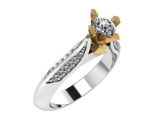 Solitaire Diamond Taper Shank 0508 3D model 3D printable | CGTrader