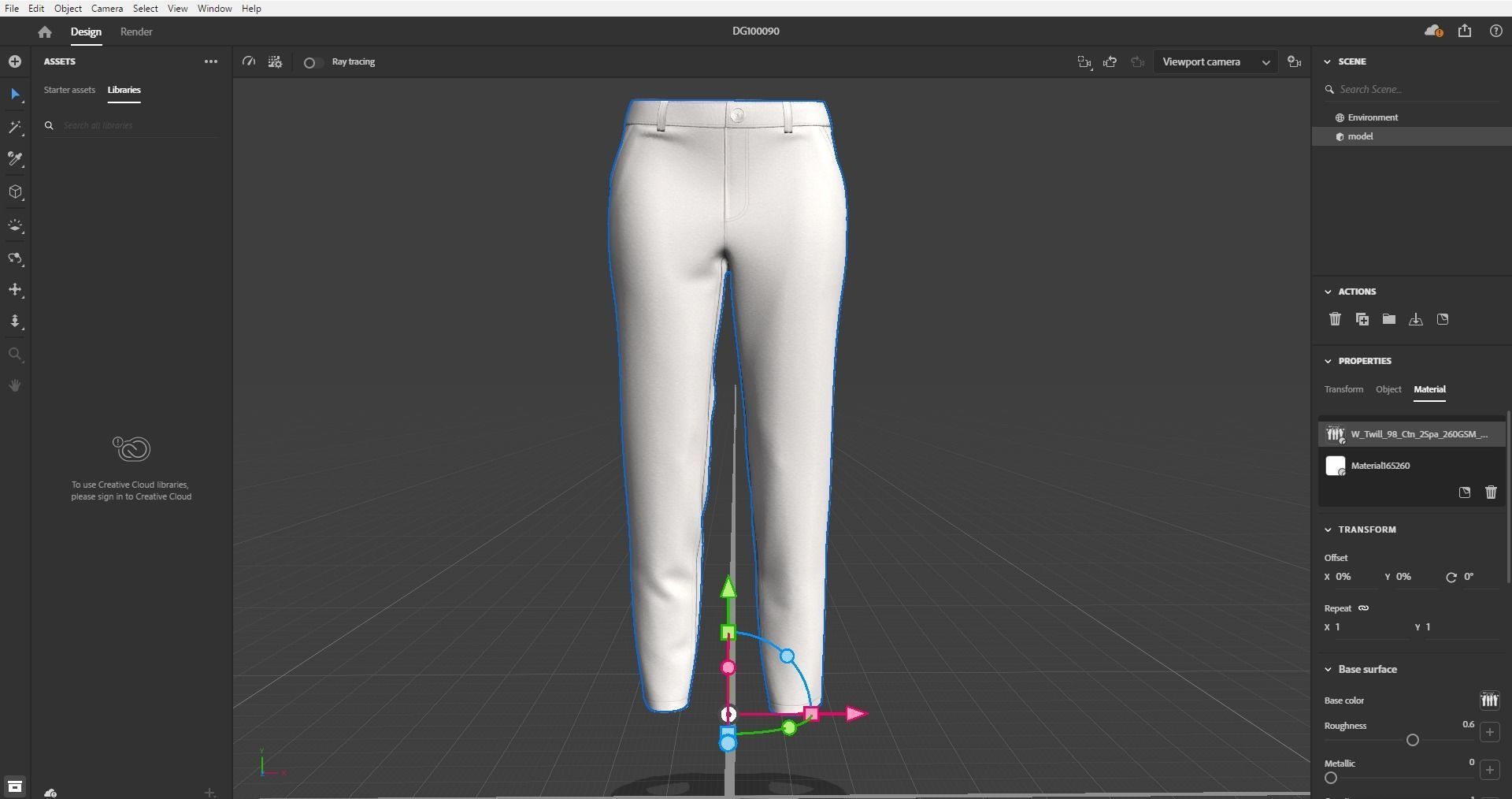 Simple Pants Outfit Street Style 3D model | CGTrader