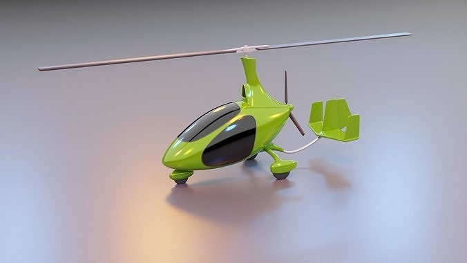 3D model Helicopter - Cavalon Autogyro VR / AR / low-poly | CGTrader