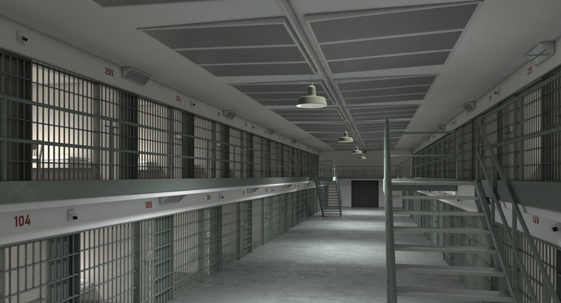 Prison Cell Block 003 3D model | CGTrader
