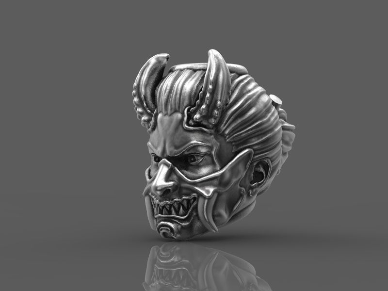 Japanese demon head bead 3d model for 3d printing 3D print model 3D ...