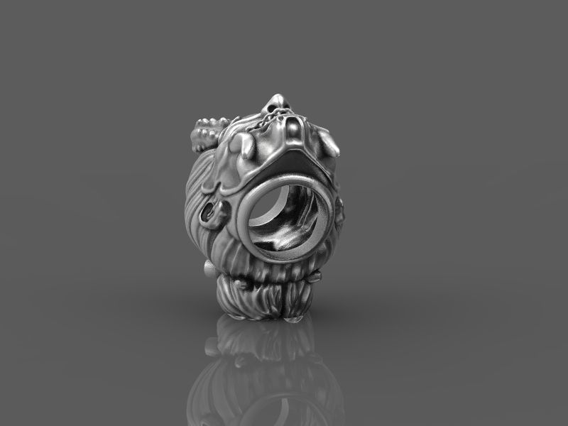 Japanese demon head bead 3d model for 3d printing 3D print model 3D ...