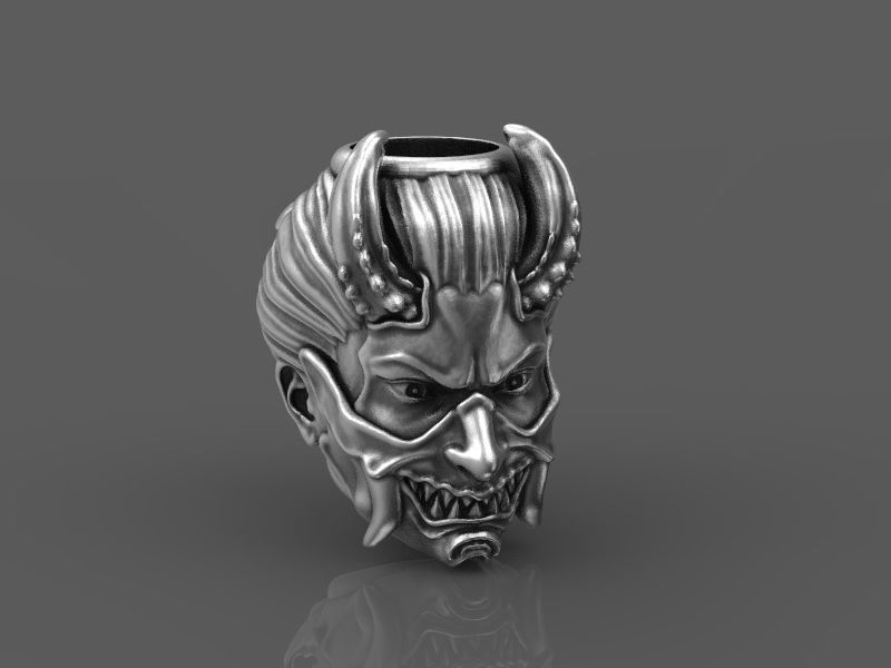 Japanese demon head bead 3d model for 3d printing 3D print model 3D ...