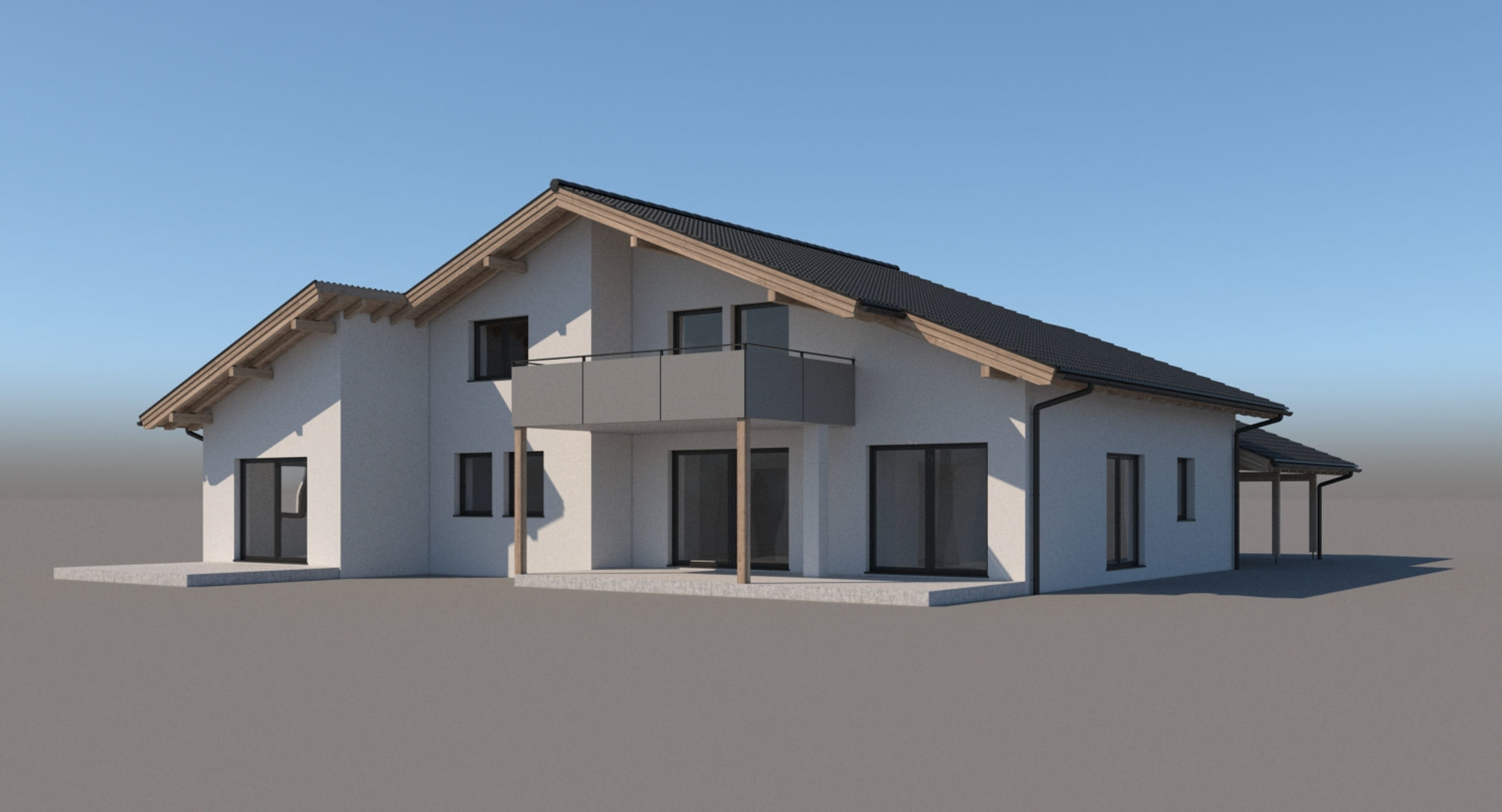 Contempory Swiss Style Chalet 3D model | CGTrader