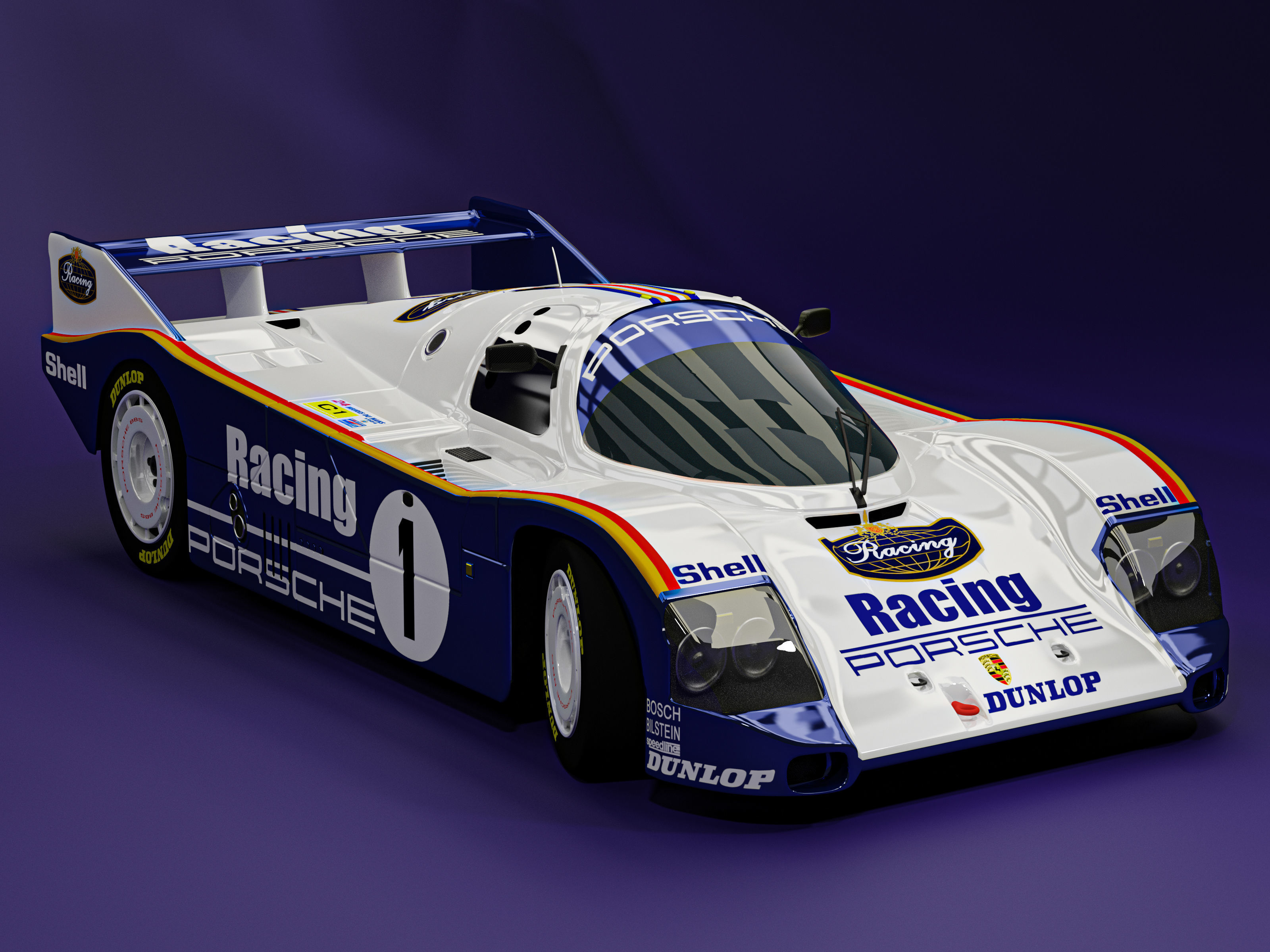 PORSCHE 962 LE MANS 1987 3D model | CGTrader