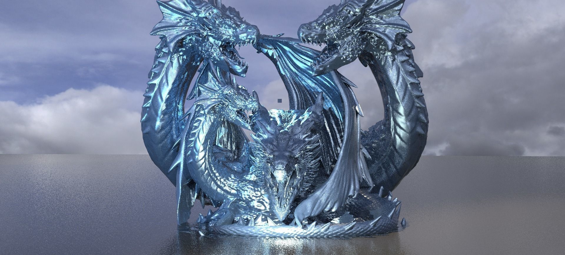 Arthurian Dragon King Statue 3 designs 3D model | CGTrader