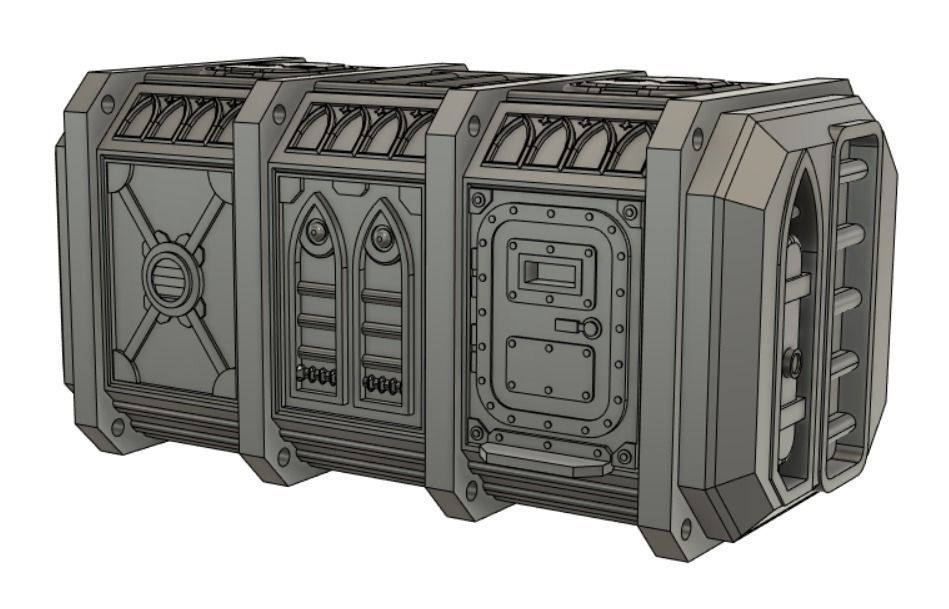 Modular Armoured Container 3D model 3D printable | CGTrader