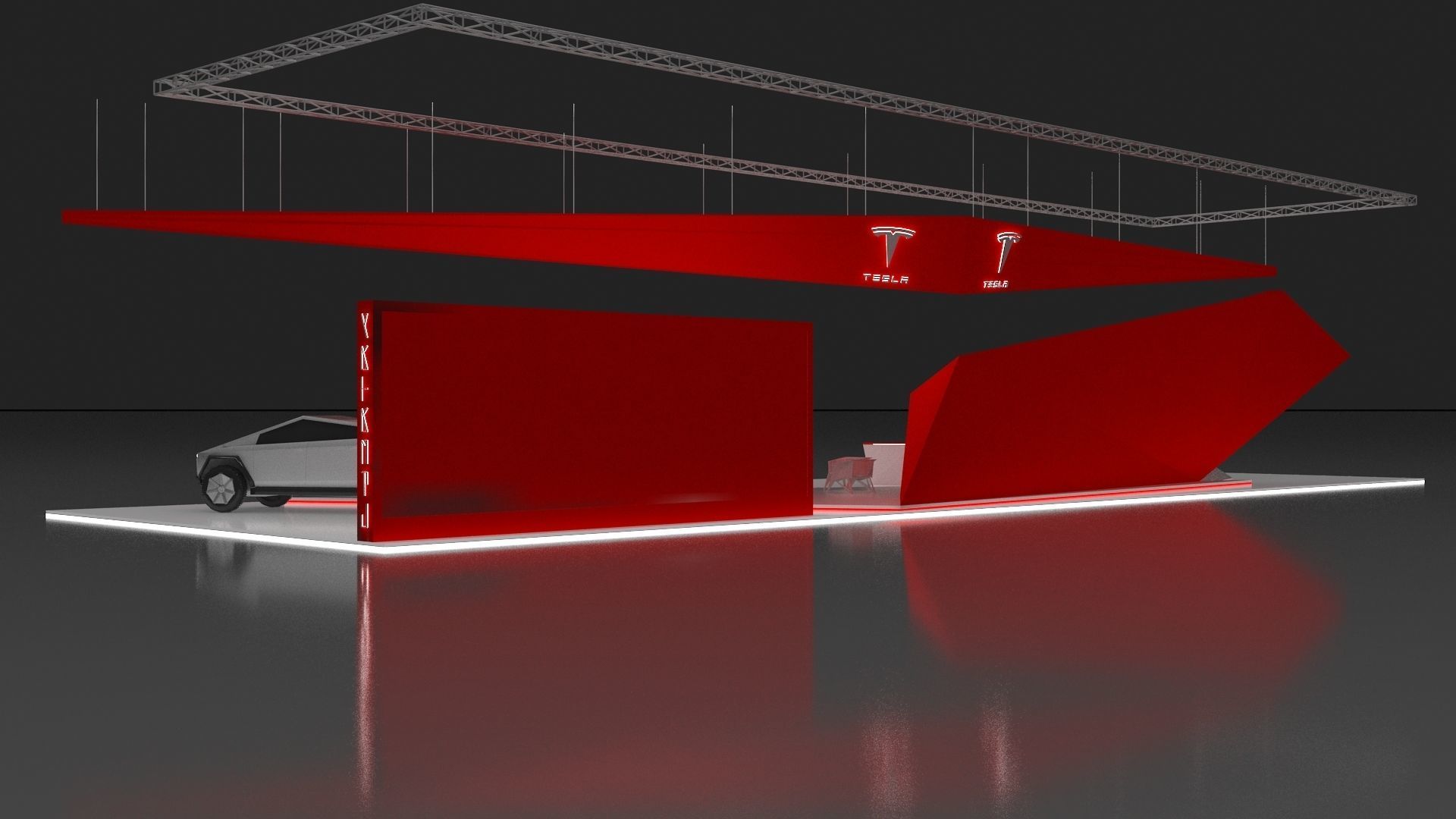 3D MODEL EXHIBITION STAND 3D model rigged | CGTrader