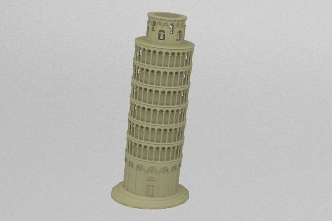 Tower Pisa 3D model 3D printable | CGTrader