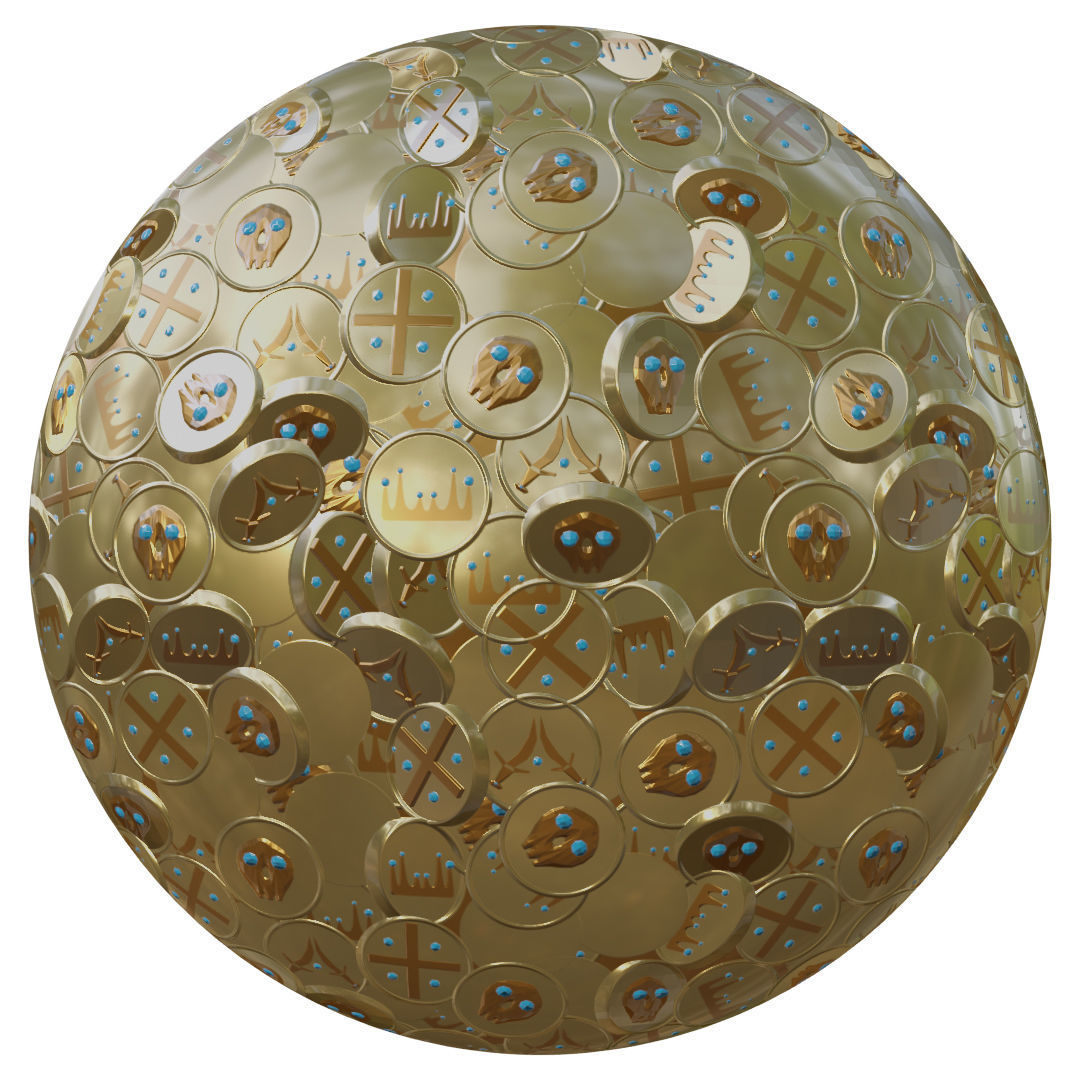 Handpaint gold coins seamless texture Texture | CGTrader