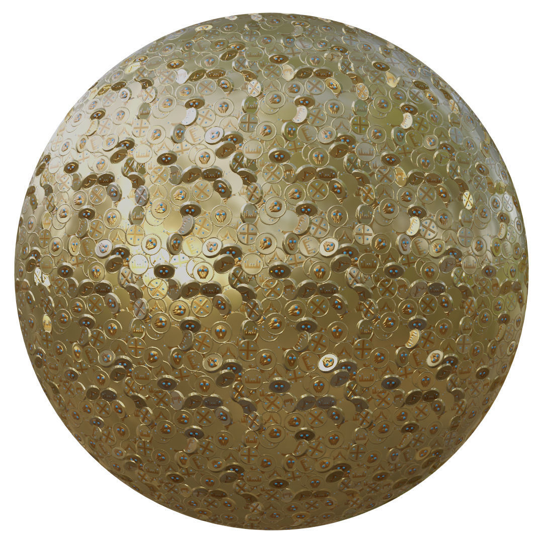 Handpaint gold coins seamless texture Texture | CGTrader
