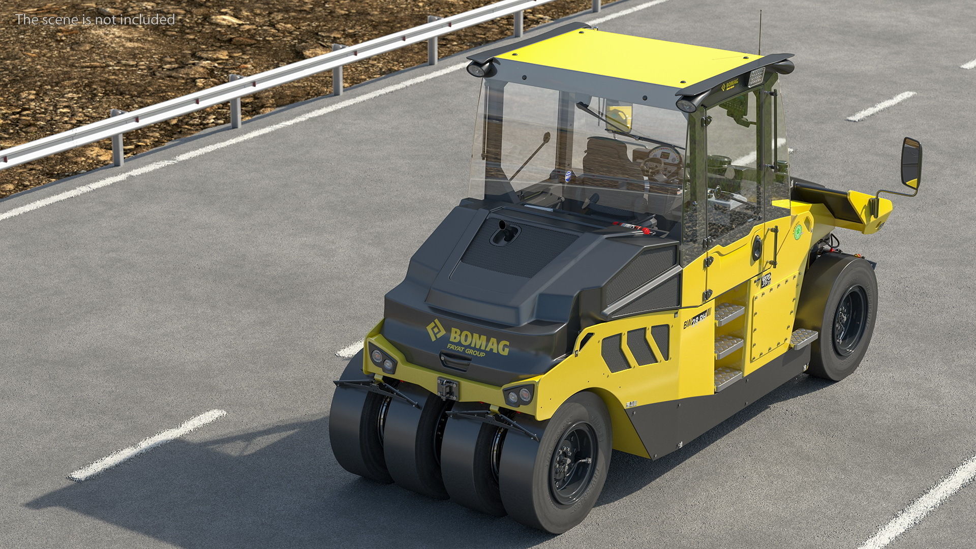 Bomag BW 28 RH Pneumatic Tired Compactor 3D model | CGTrader