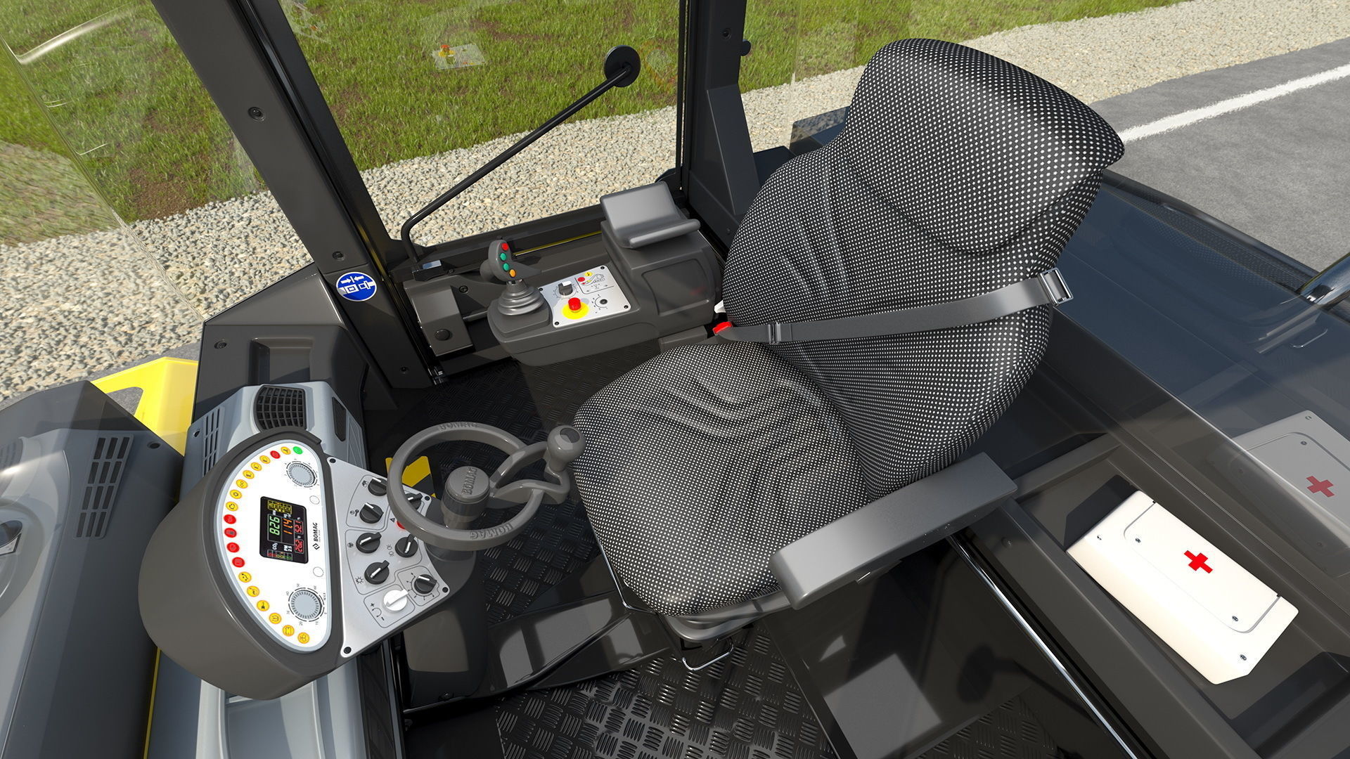 Bomag BW 28 RH Pneumatic Tired Compactor 3D model | CGTrader