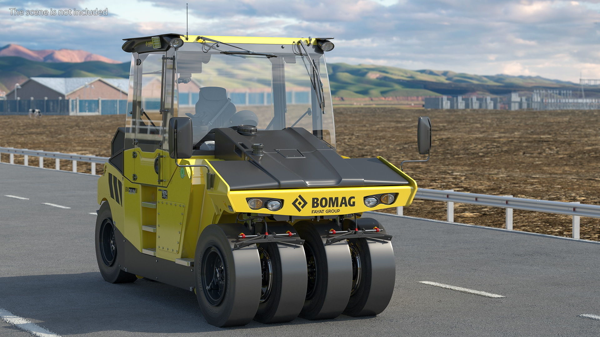 Bomag BW 28 RH Pneumatic Tired Compactor 3D model | CGTrader