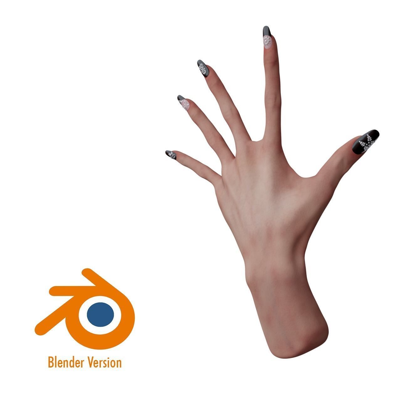 Female slim hand 3D model | CGTrader