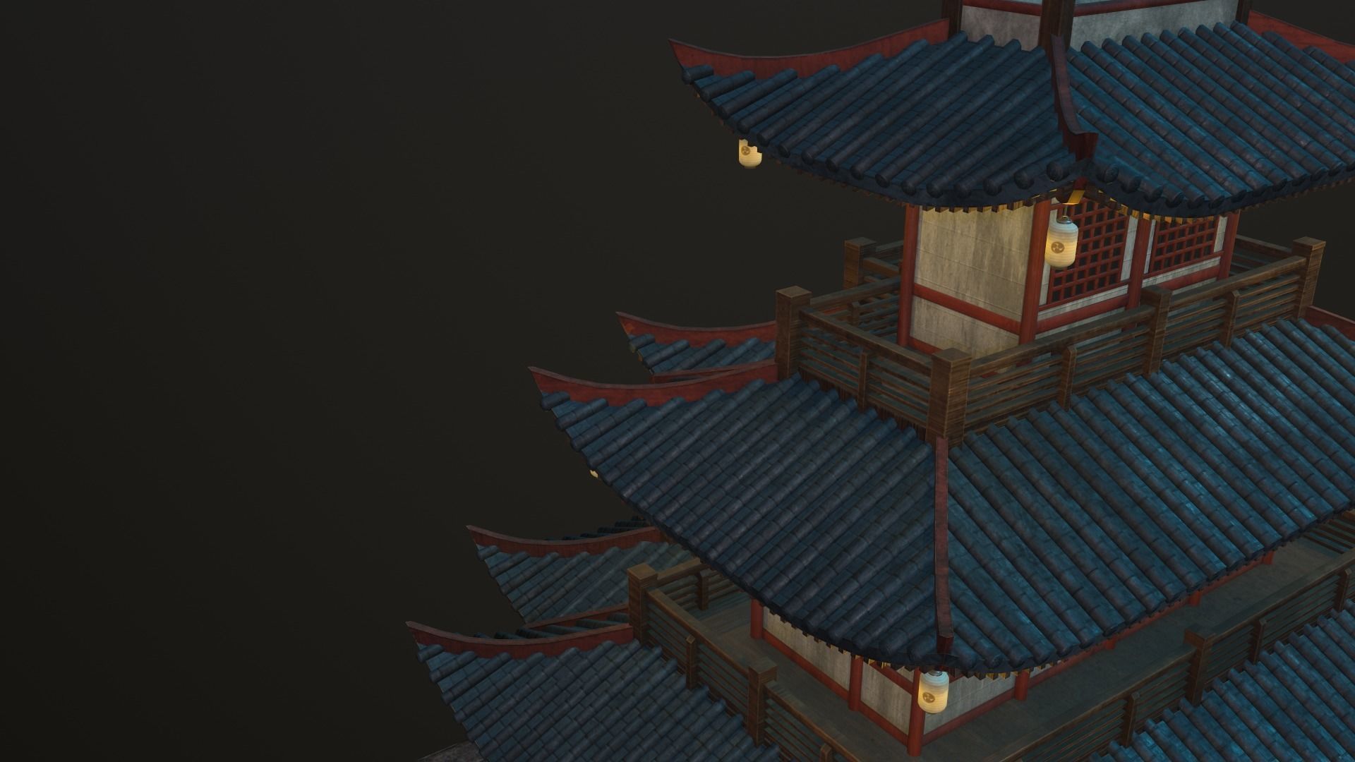 Asian Japanese Traditional Building Collection 3D model | CGTrader