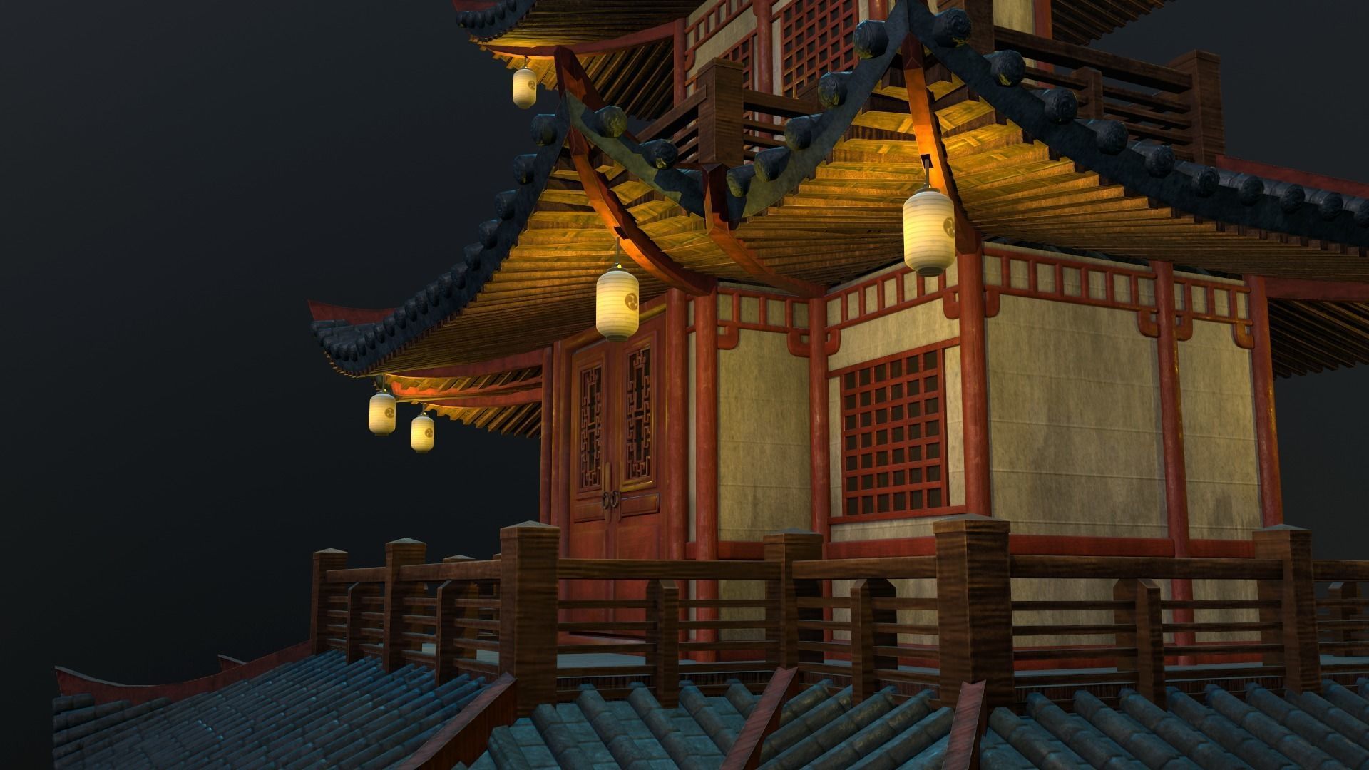 Asian Japanese Traditional Building Collection 3D model | CGTrader