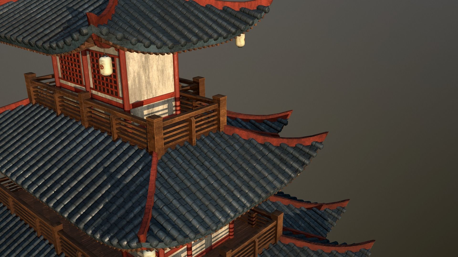 Asian Japanese Traditional Building Collection 3D model | CGTrader