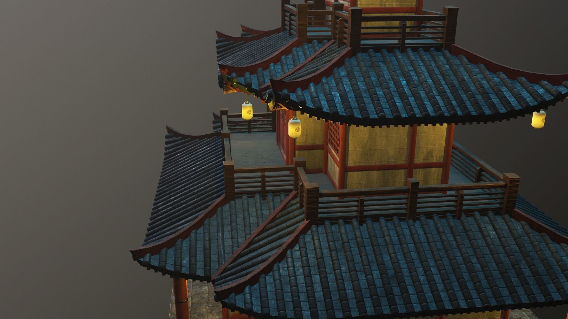 Asian Japanese Traditional Building Collection 3D model | CGTrader