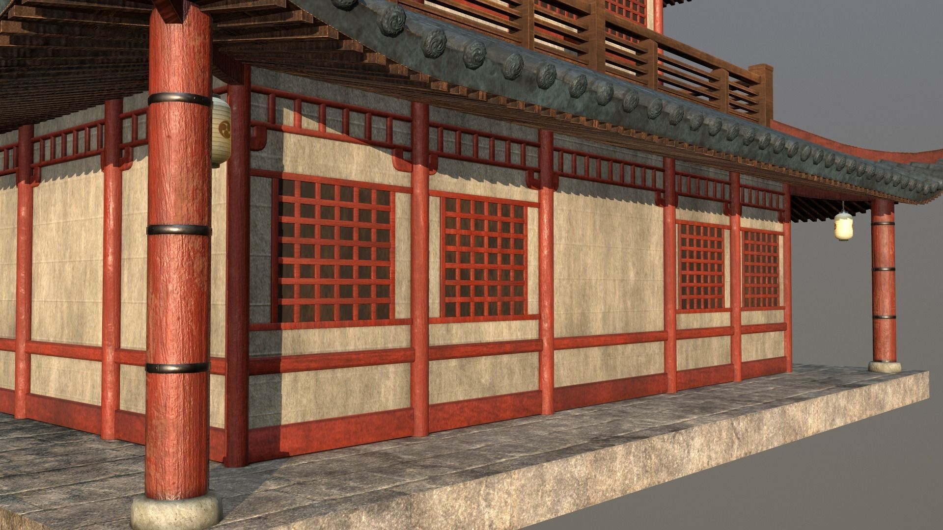 Asian Japanese Traditional Building Collection 3D model | CGTrader