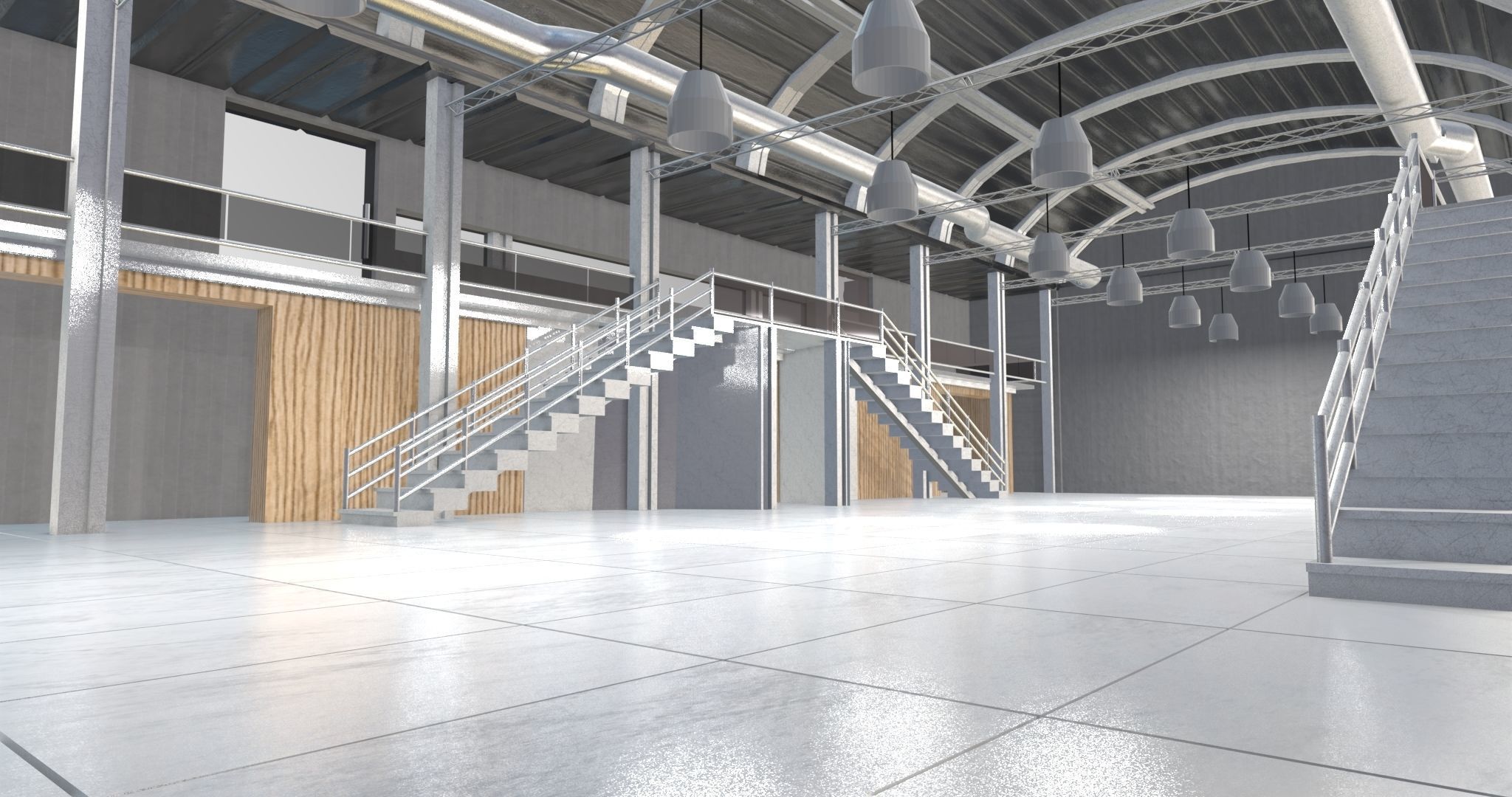 3D model Hangar industrial VR / AR / low-poly | CGTrader