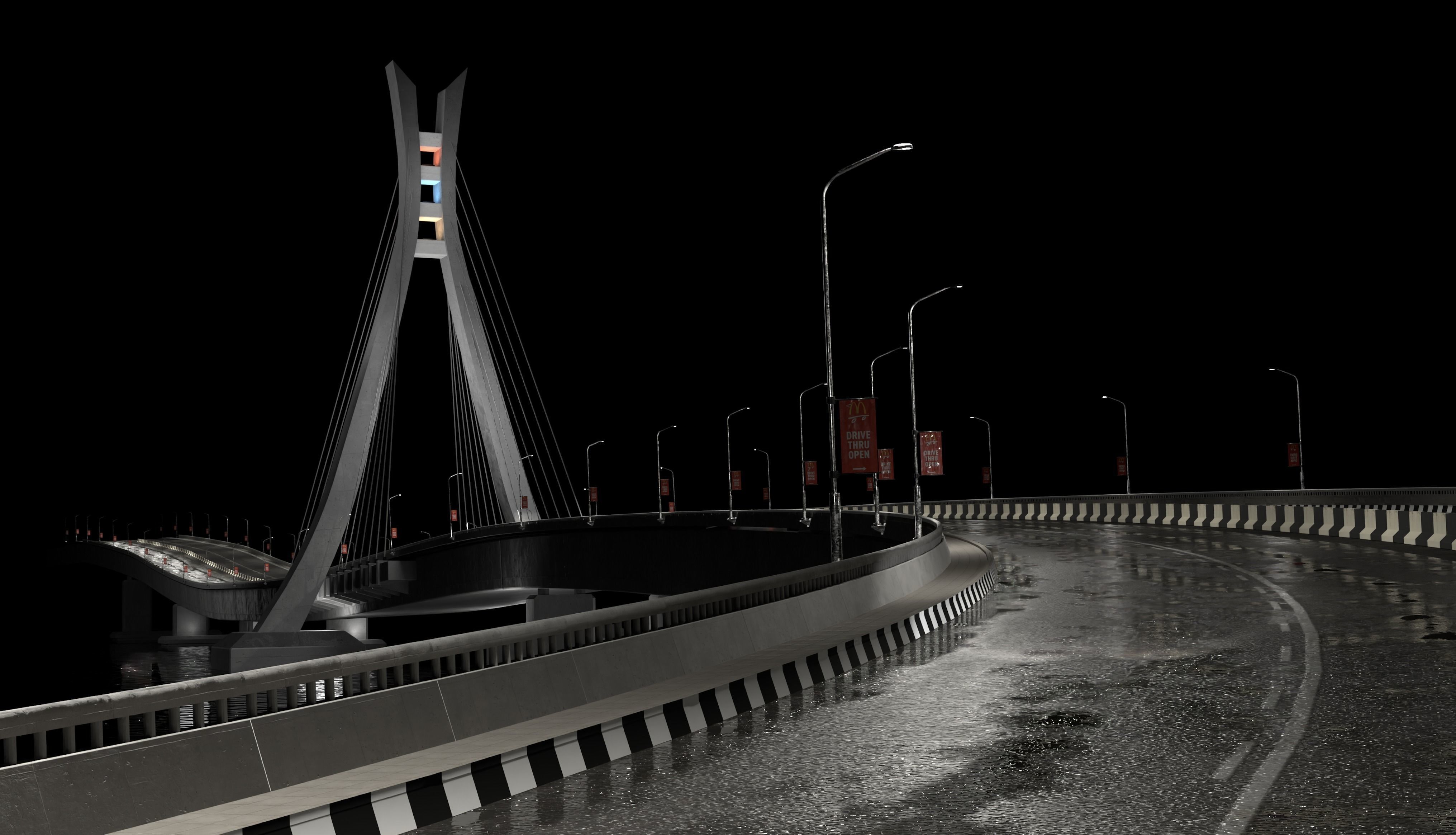 Lekki Bridge Lagos 3D model | CGTrader