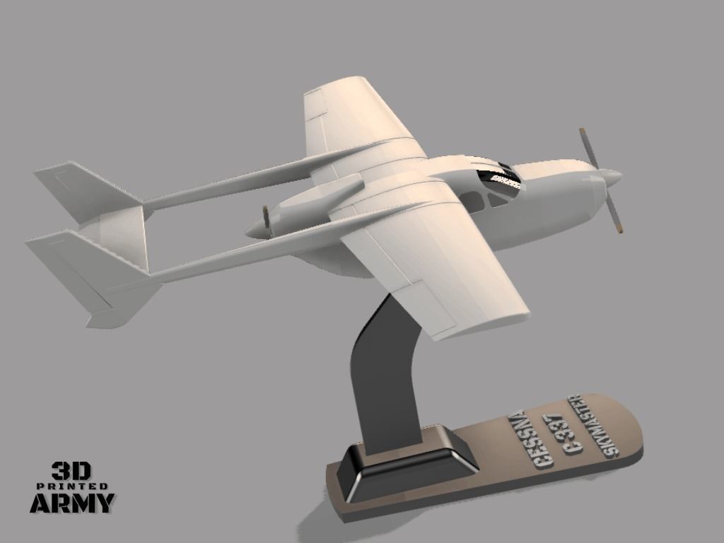 Cessna 337 Skymaster -3D printed scale model - STL files 3D model 3D ...