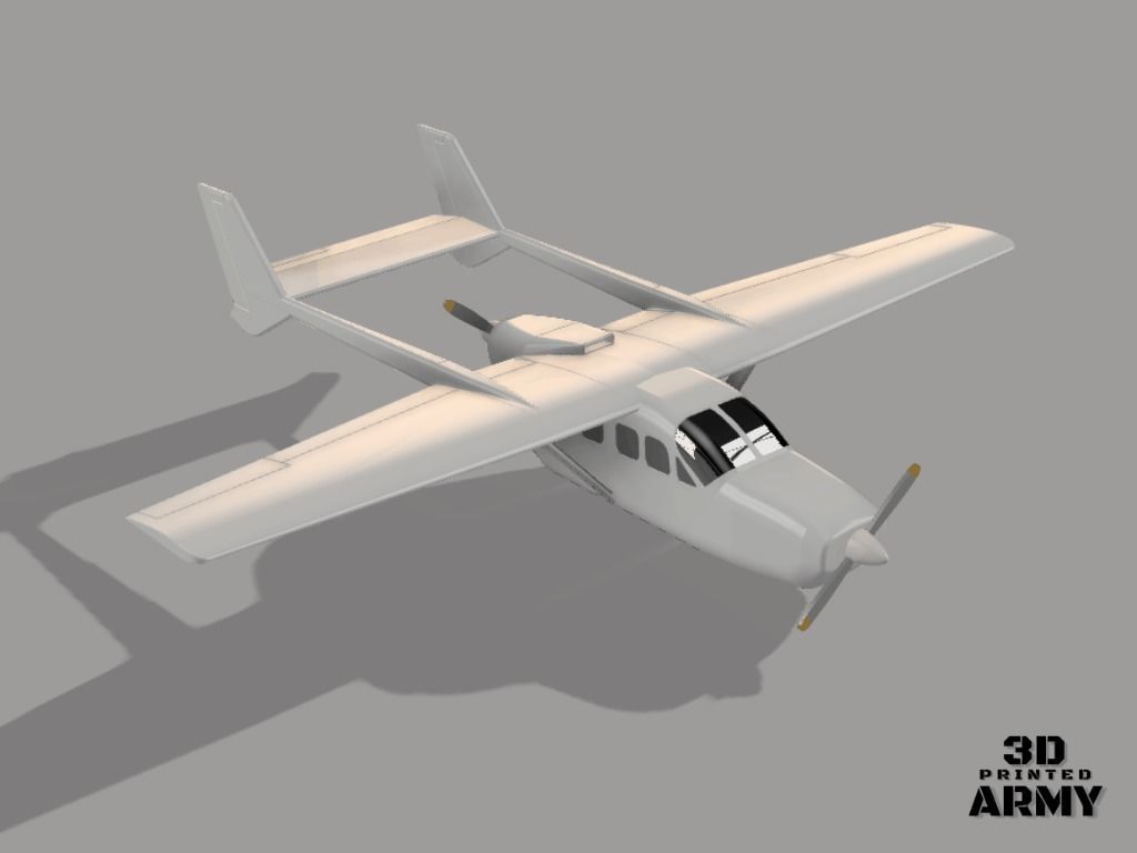 Cessna 337 Skymaster -3D printed scale model - STL files 3D model 3D ...