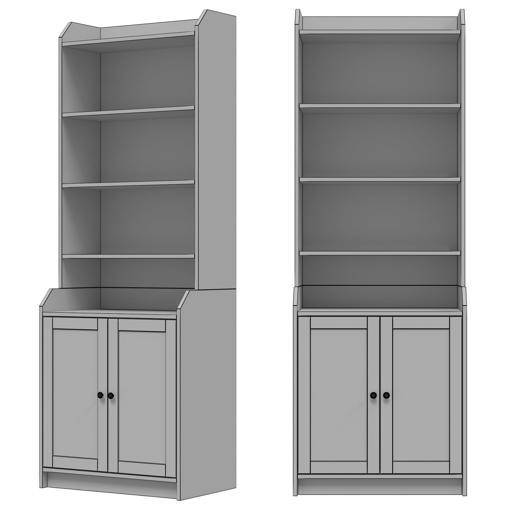 IKEA - HAUGA HAUGA high cabinet with 2 doors 3D model | CGTrader