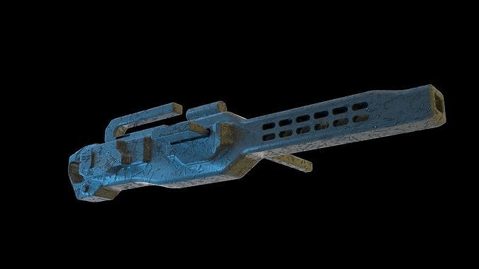 sci-fi blaster gun free VR / AR / low-poly 3D model | CGTrader