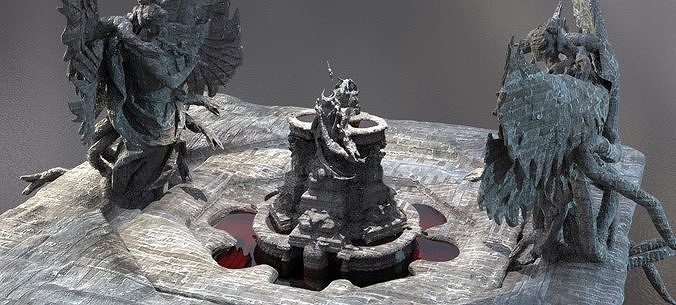 Fallen Angel Blood Font Dark 3D model | CGTrader