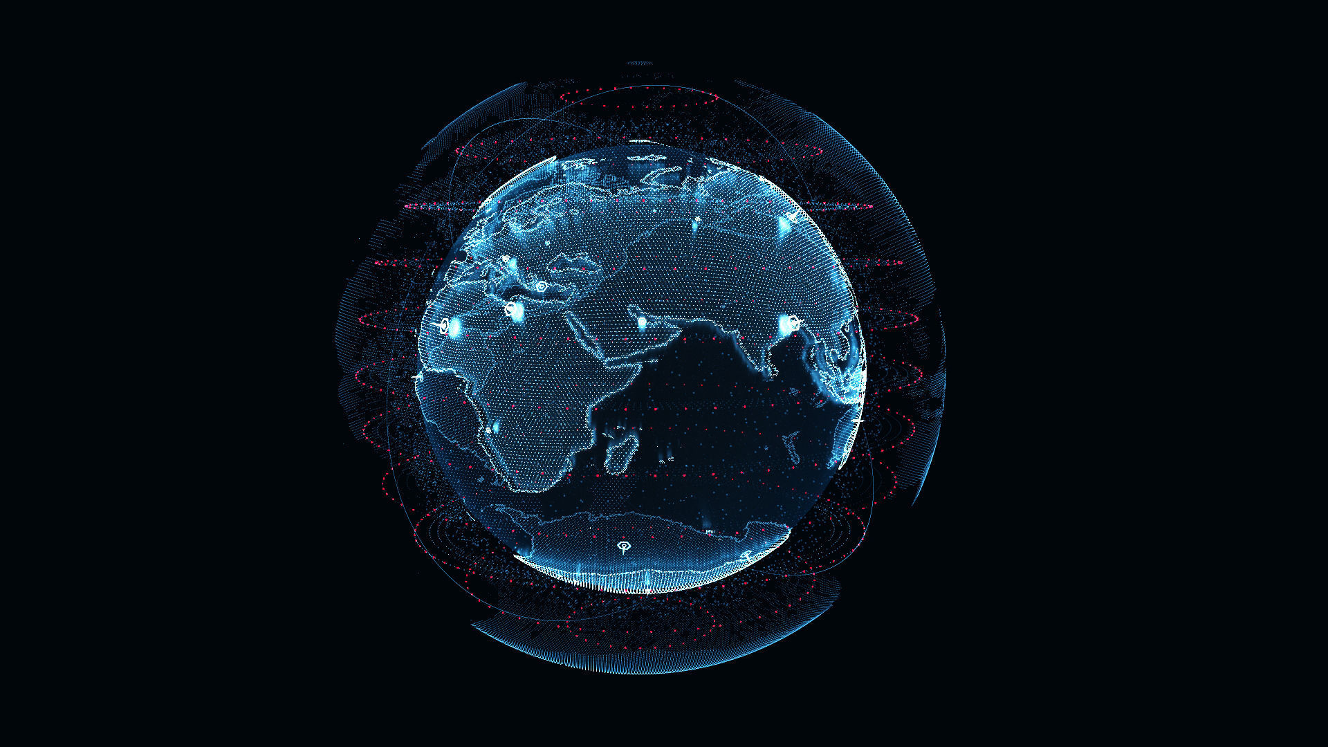 Animated Hologram Planet Earth v2 3D model animated rigged | CGTrader