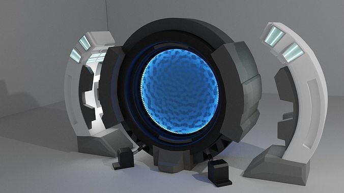 3D model Portal futuristic device with lights VR / AR / low-poly | CGTrader