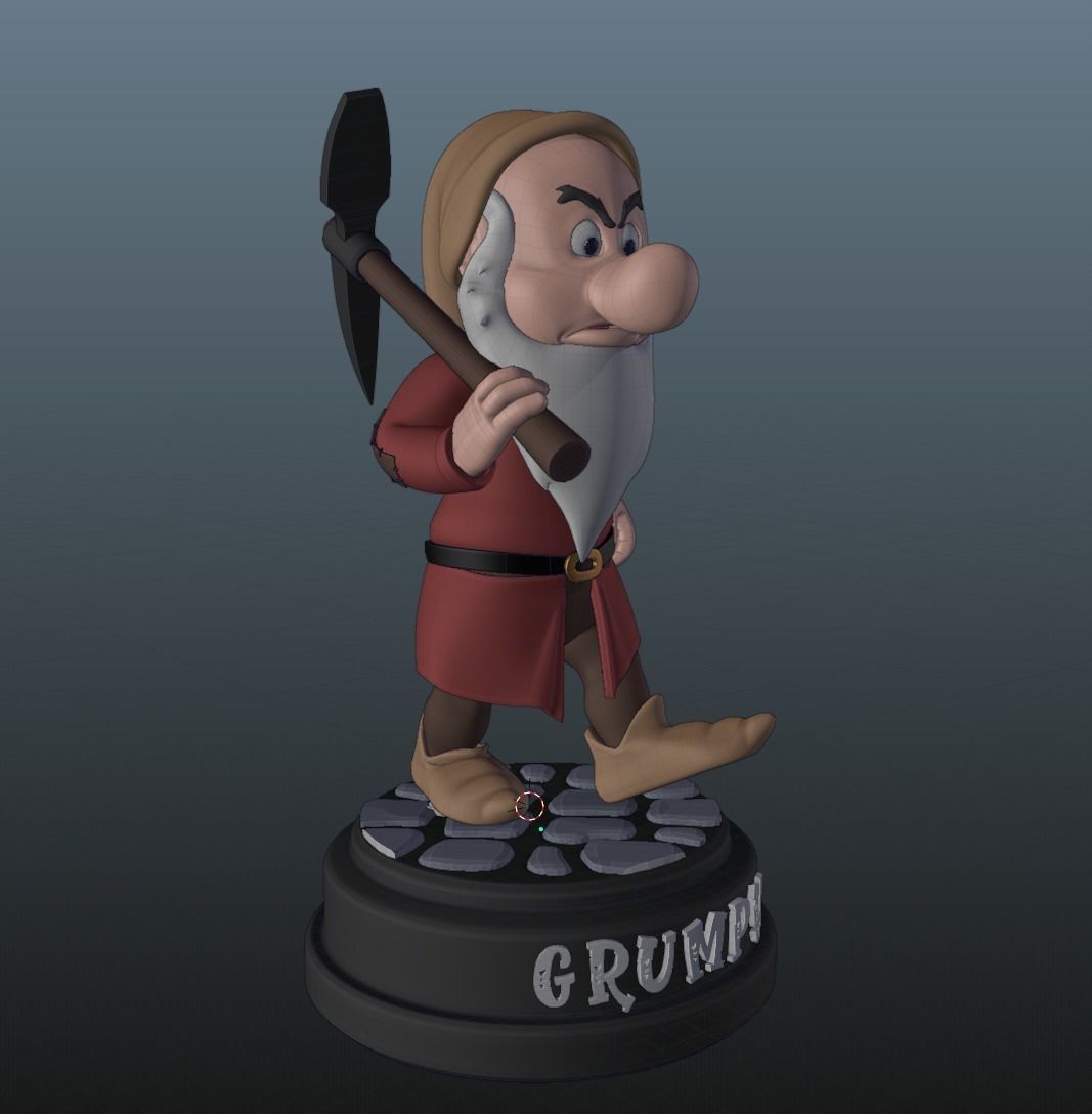 Grumpy the Dwarf 3D model 3D printable | CGTrader