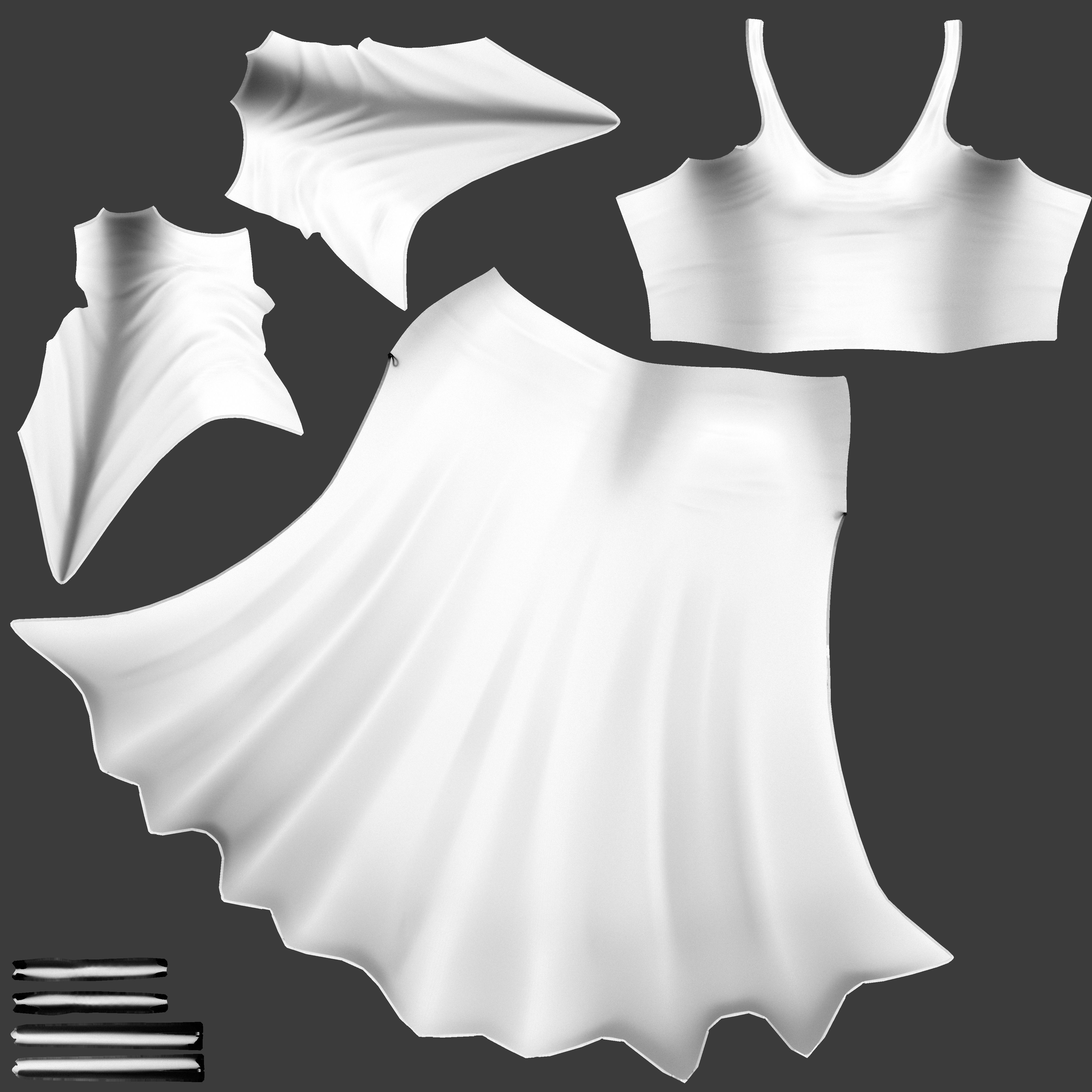 3D model Royal Green Blue Gold Gild Long Gown Dress VR / AR / low-poly ...