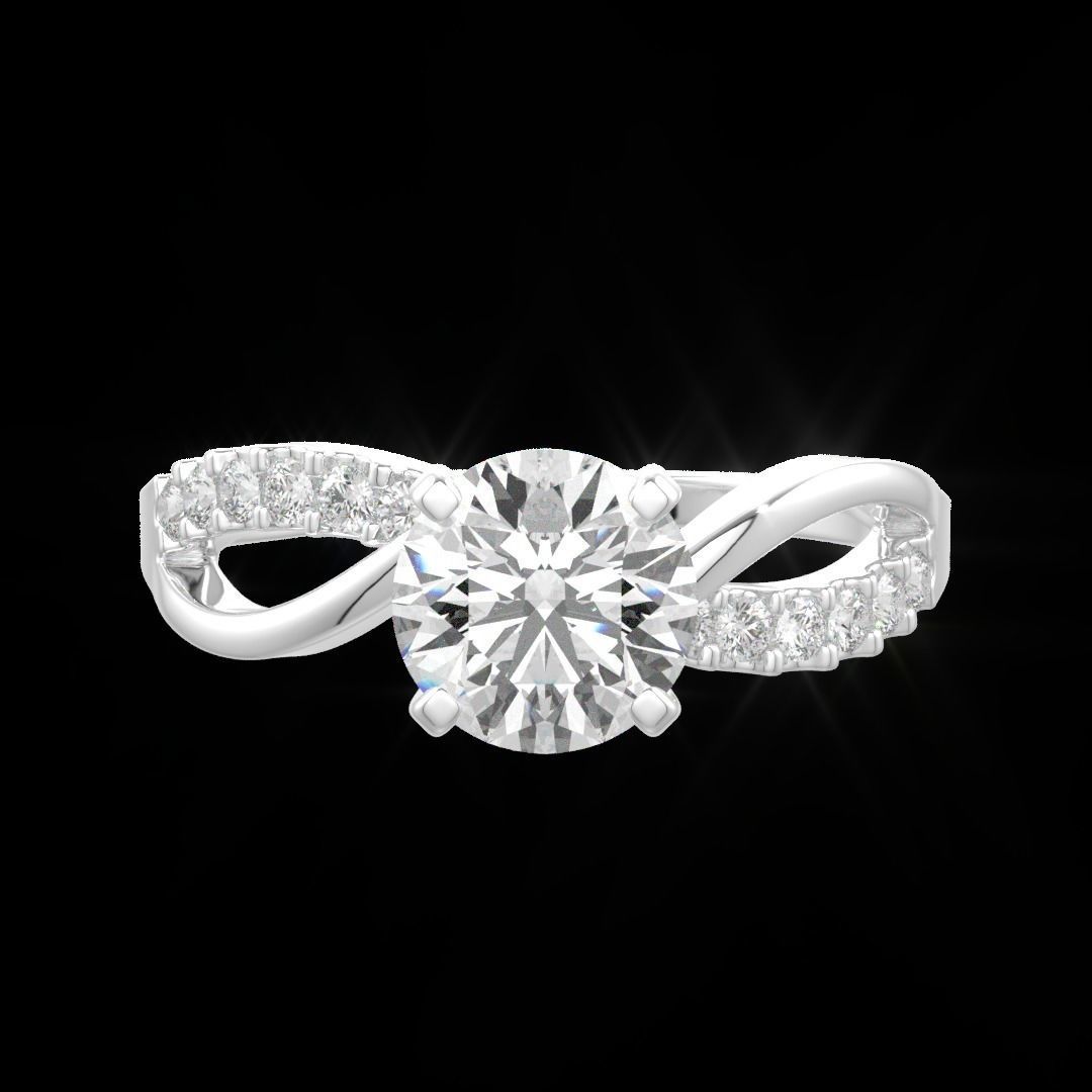 light weight diamond ring 3D model 3D printable | CGTrader