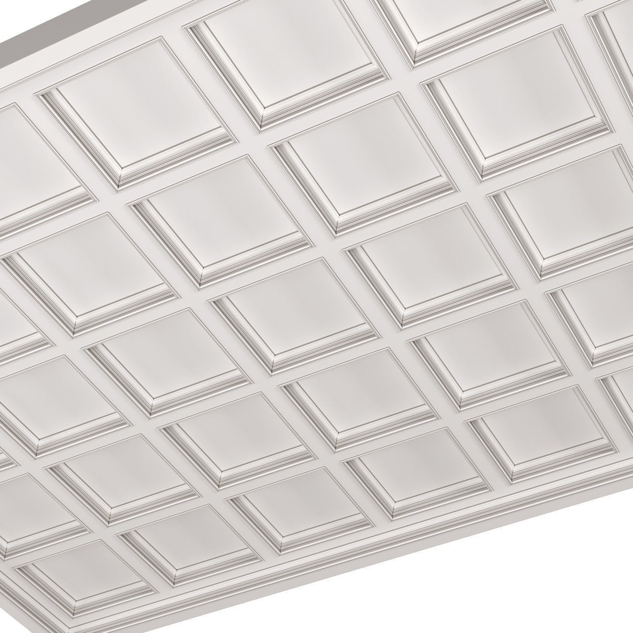Modern coffered ceiling 3D model | CGTrader