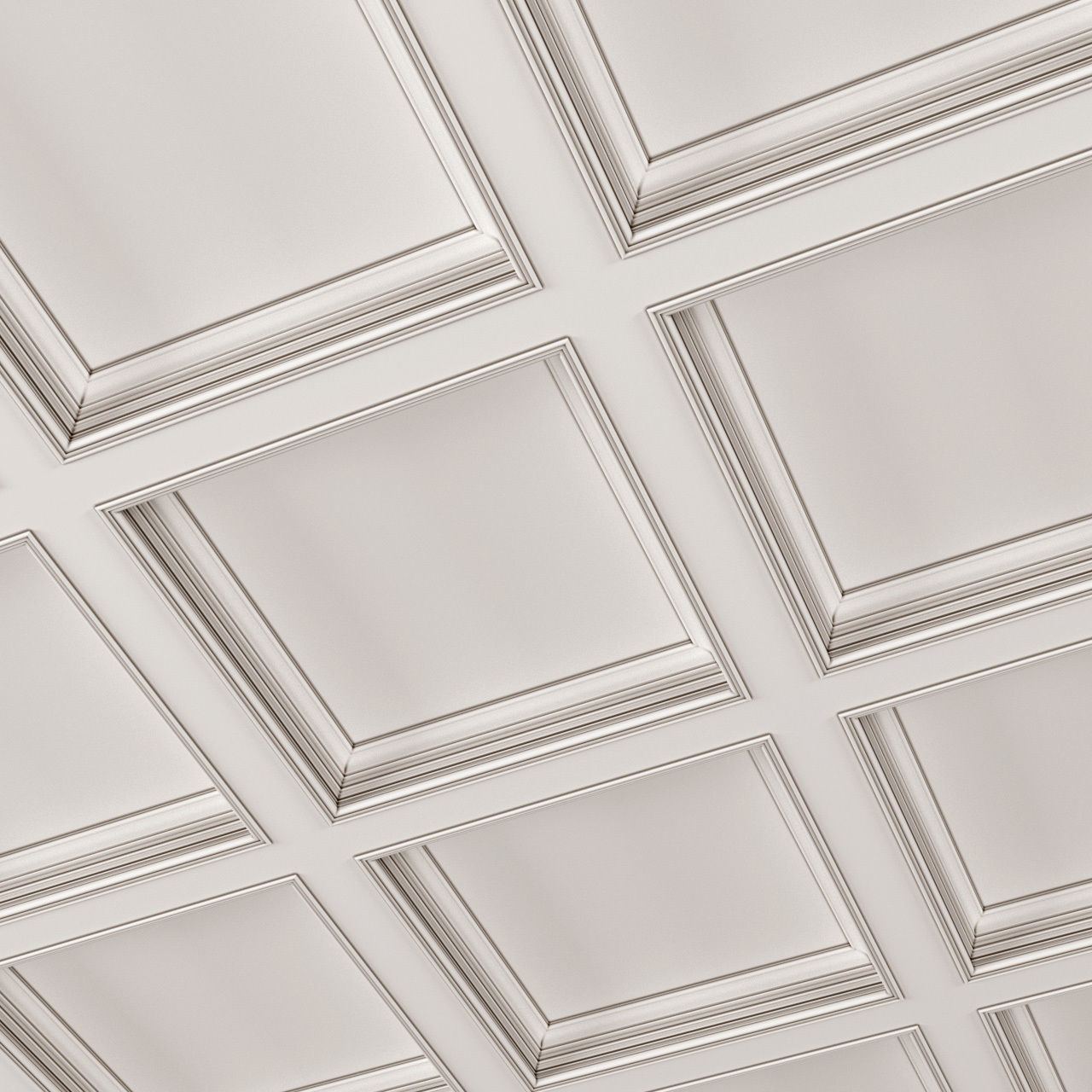 Modern coffered ceiling 3D model | CGTrader