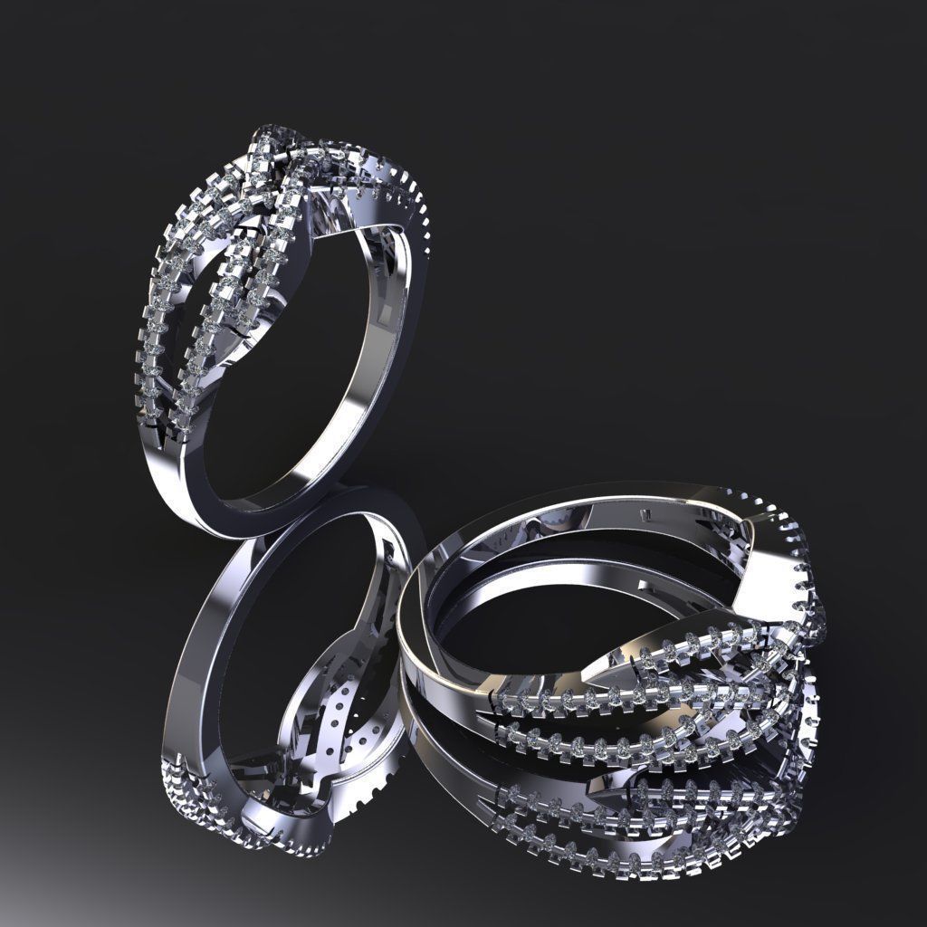 Diamond Ring For women cad file 3D model | CGTrader