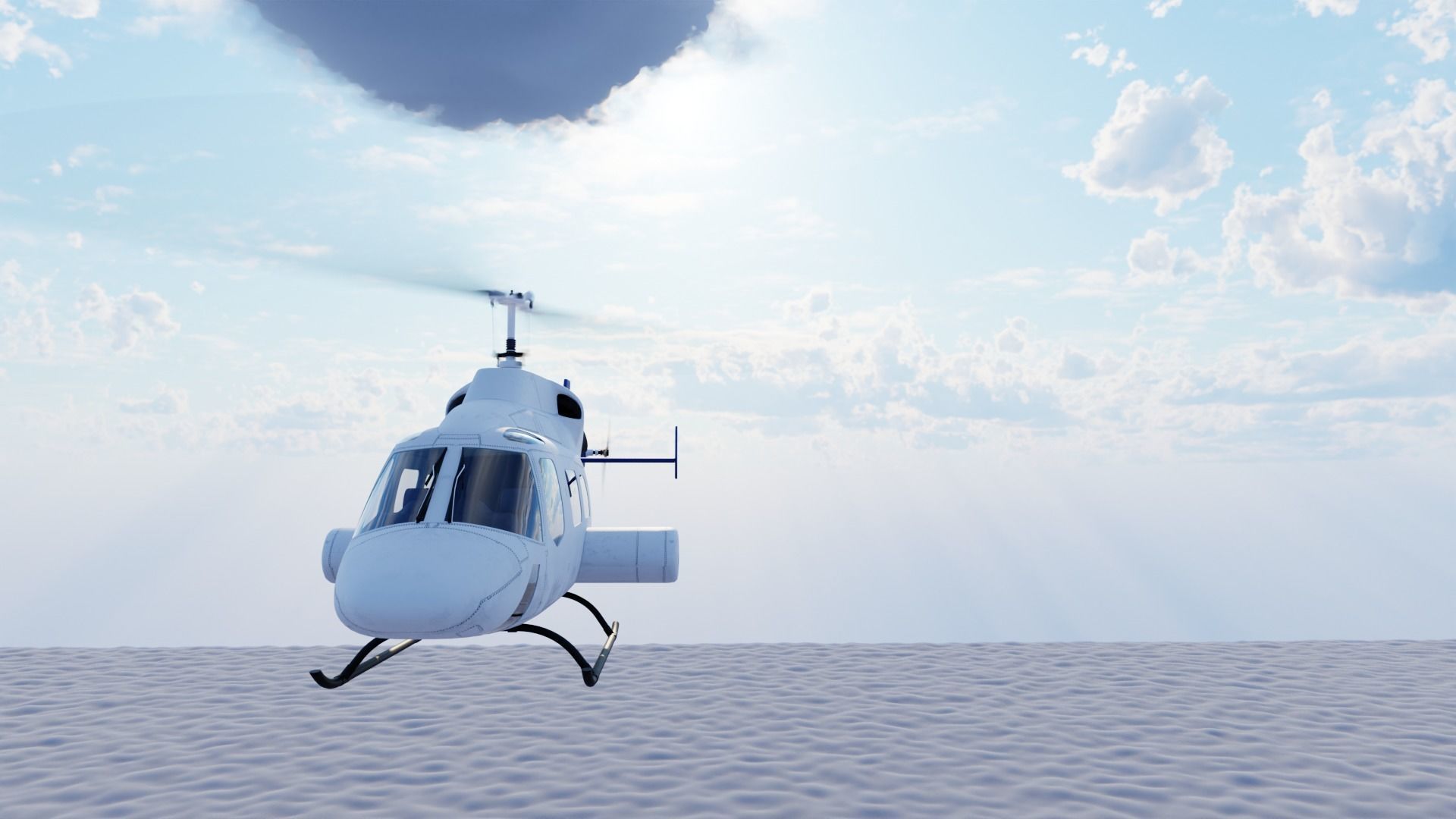 3D model Helicopter Low Poly flying in sky VR / AR / low-poly | CGTrader