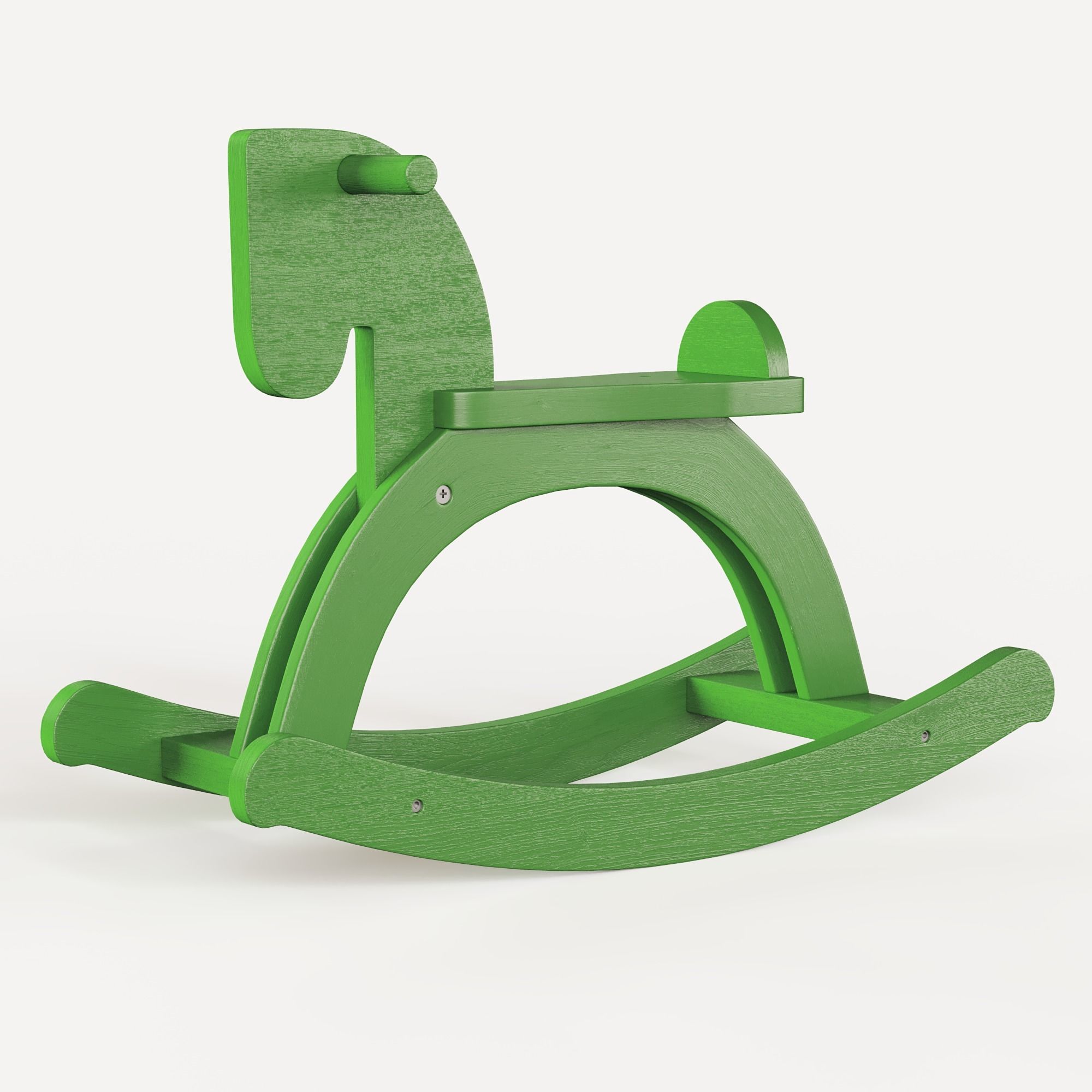 Wooden Childrens Rocking Horse 3D model | CGTrader