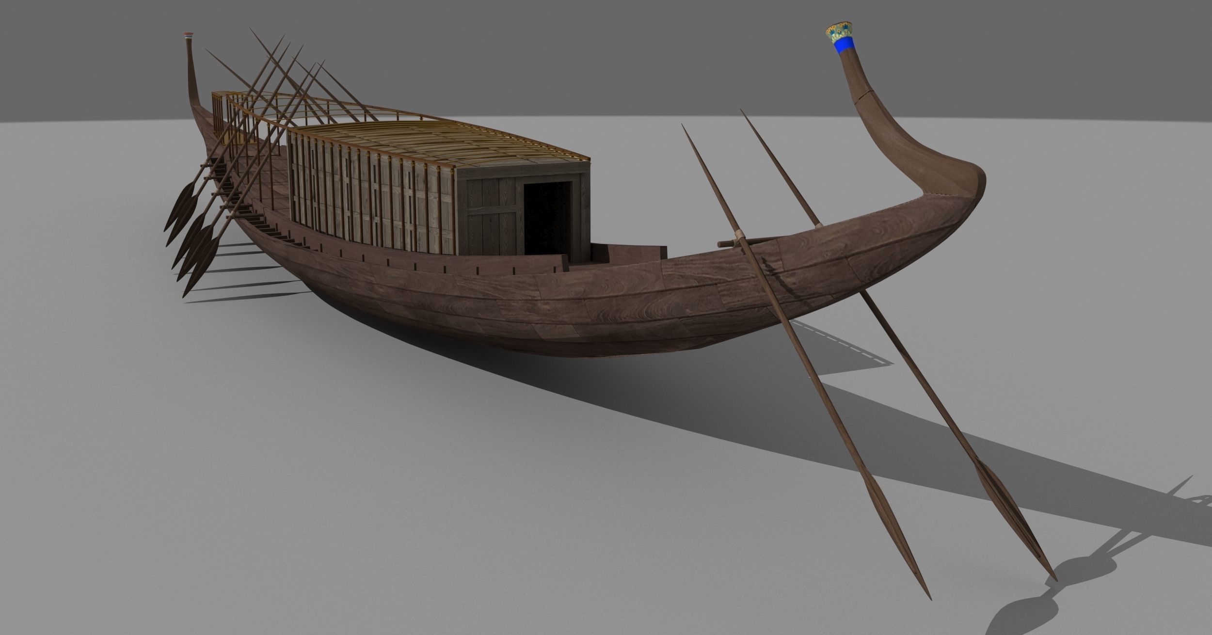 Ancient Egyptian Pharaonic sun boat 3D model | CGTrader