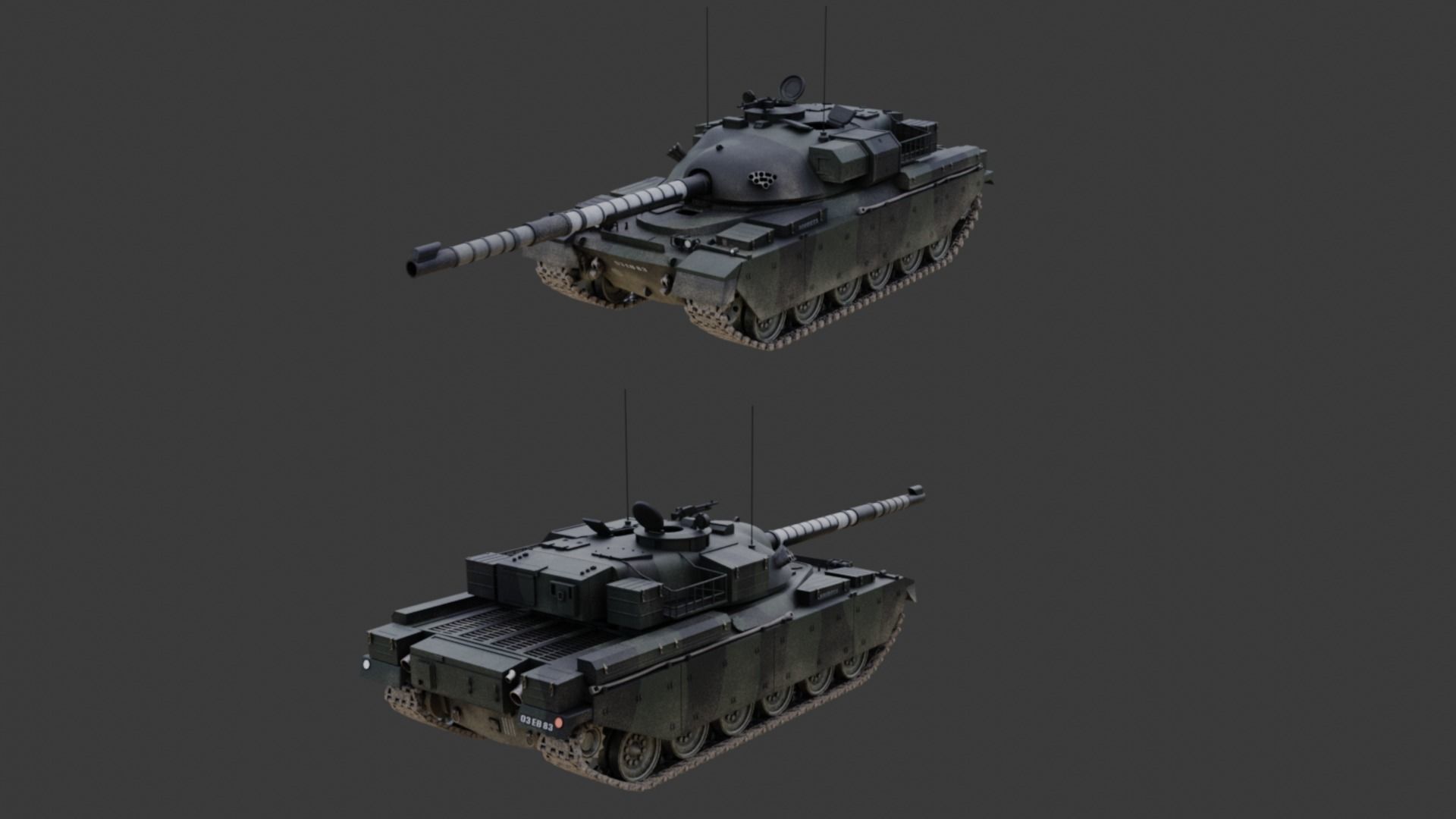 Chieftain fv4201 Main Battle Tank 3D model animated rigged | CGTrader