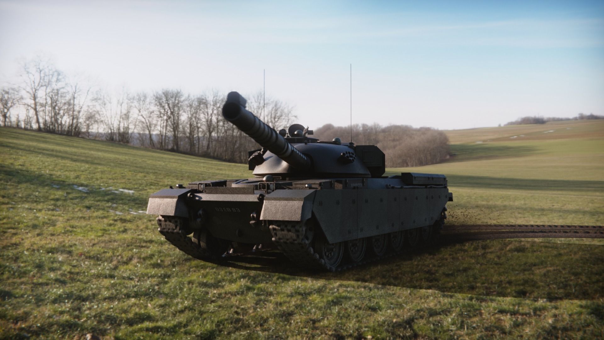 Chieftain fv4201 Main Battle Tank 3D model animated rigged | CGTrader