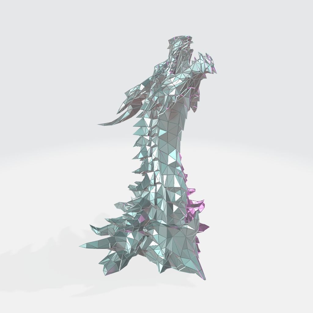 Alduin Elder Scrolls WIREFRAME VORONOI WIREMESH MESH 3D model 3D ...