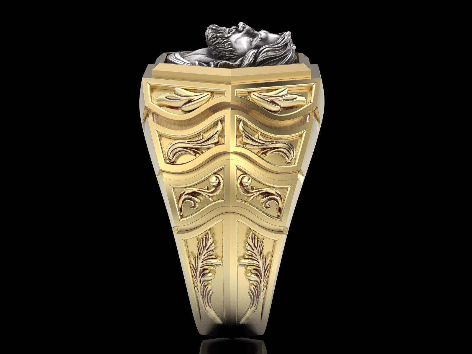 Jesus ring gold printable jewelry 3D model 3D model 3D printable | CGTrader