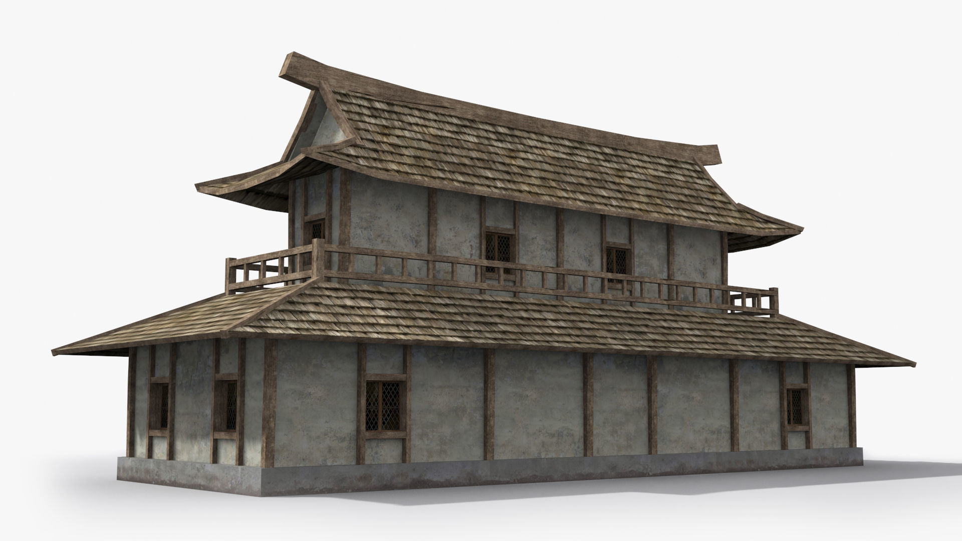3D model Ancient house x2 VR / AR / low-poly | CGTrader